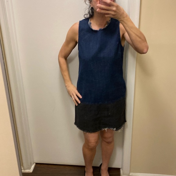Dresses | Colorblock Denim Dress | Poshmark